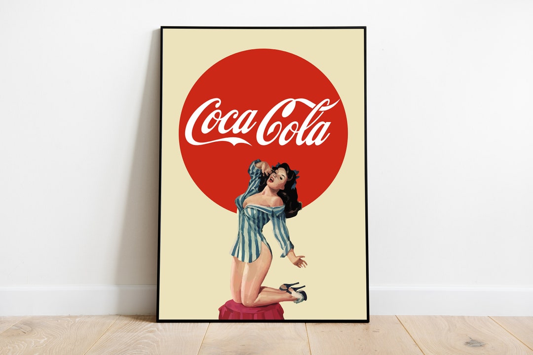 Coca Cola Vintage Poster, Kitchen Wall Art, Retro Print, Pop Art Print ...