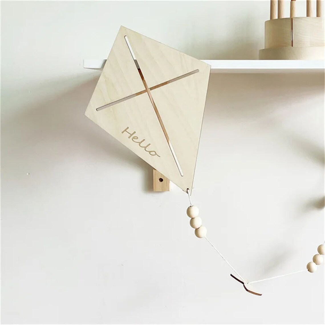 Wooden Kite Wall Ornaments for Kids Room Decorations Hanging Pendant ...