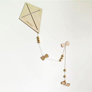 Wooden Kite Wall Ornaments for Kids Room Decorations Hanging Pendant ...