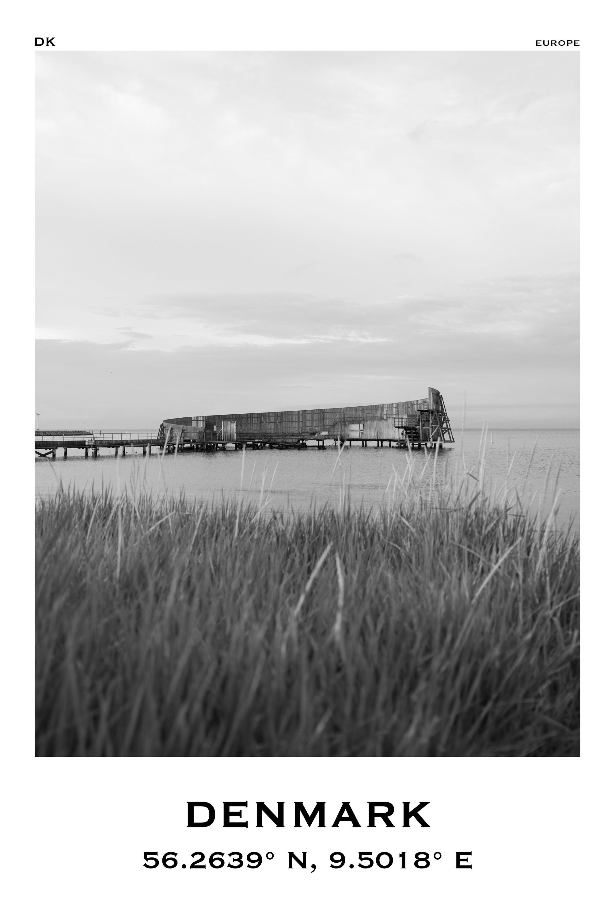 Denmark Print Black and White, Denmark Wall Art, Denmark Photo, Denmark ...