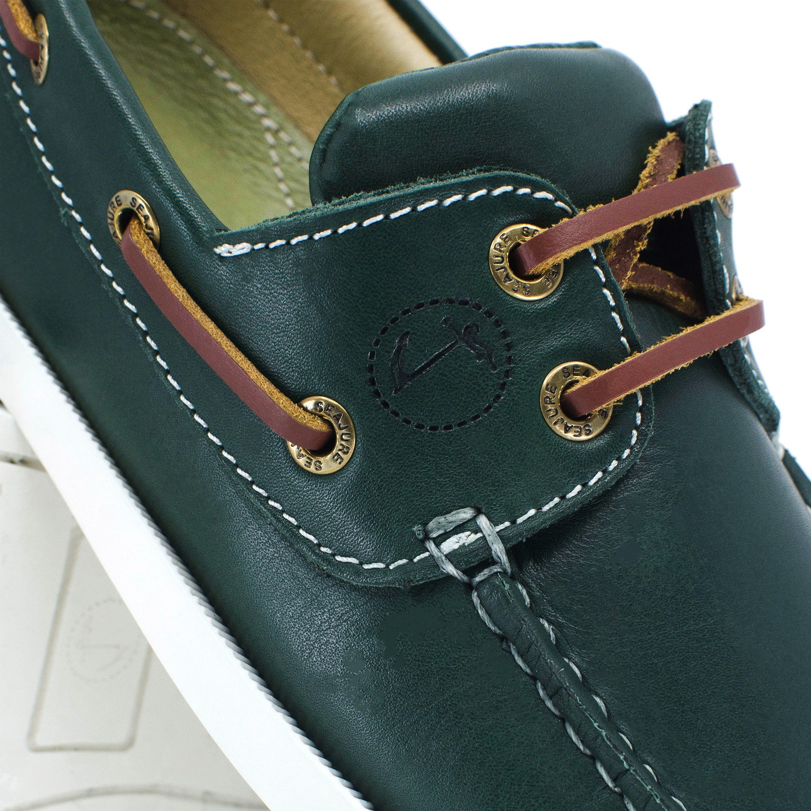 Women’s Boat Shoes Seajure Matira Green Leather - Etsy