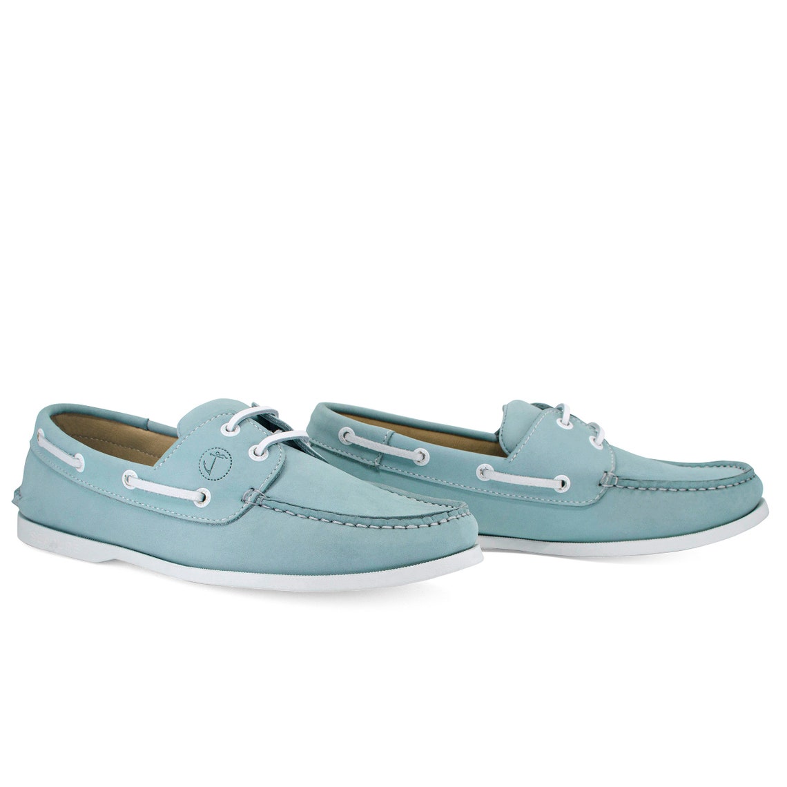 Men’s Boat Shoes Seajure Ifaty Light Blue Nubuck Leather - Etsy