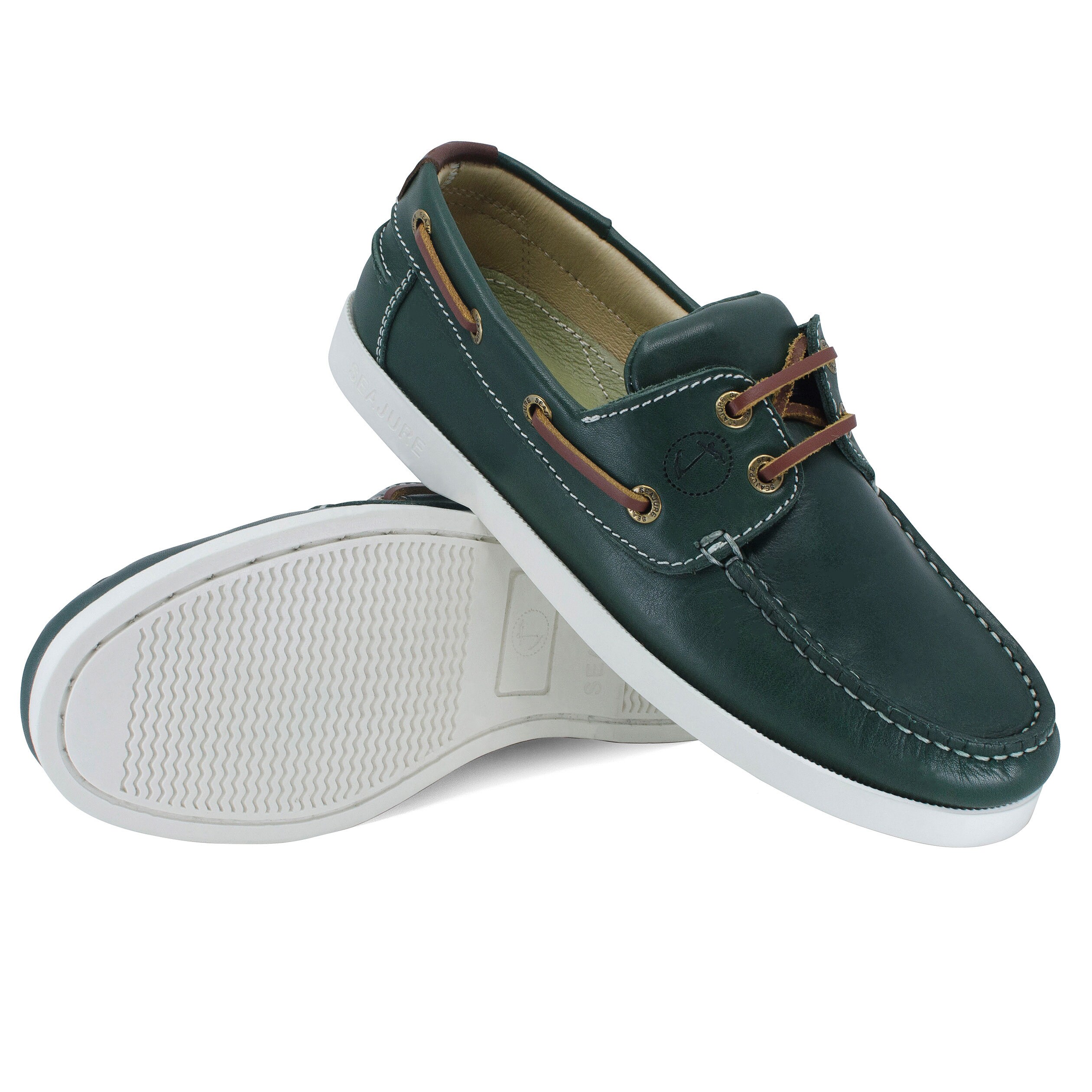 Women’s Boat Shoes Seajure Matira Green Leather - Etsy
