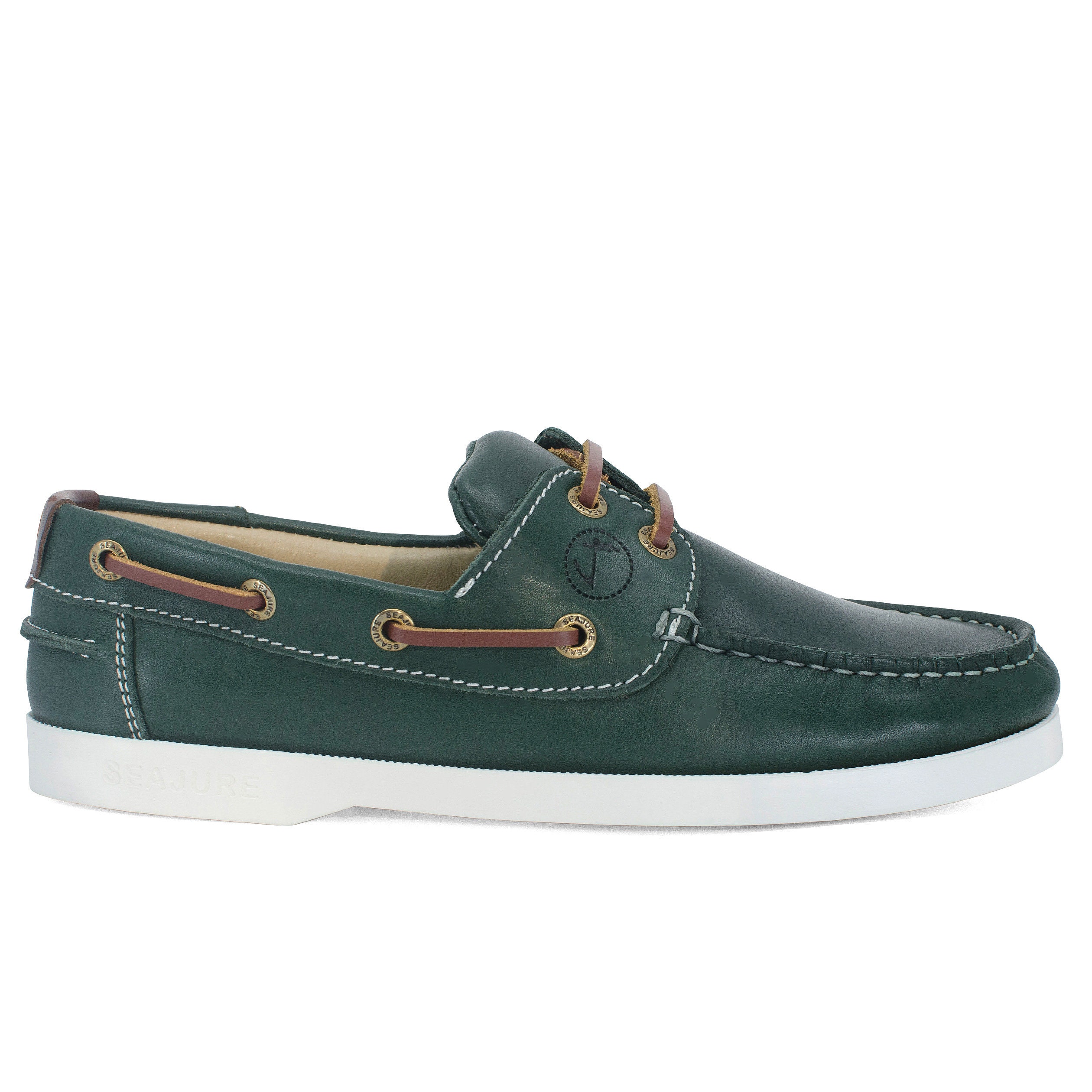 Women’s Boat Shoes Seajure Matira Green Leather - Etsy