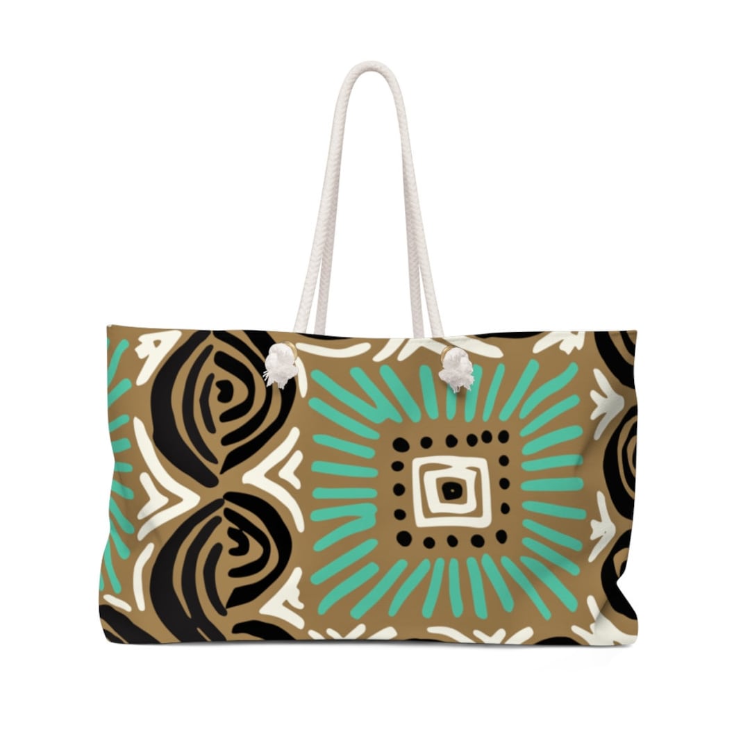 African Inspired Designer Bag, Abstract Tote Bag, Tribal Bag, Oversize ...