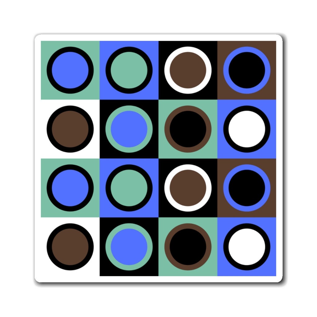 Retro Magnet, Mid Century Decal, Magnet Art, Magnet Décor, Magnet Tiles ...
