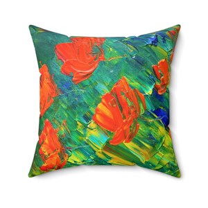 Abstract Floral Throw Pillow, Designer Accent Pillow, Elegant Home ...