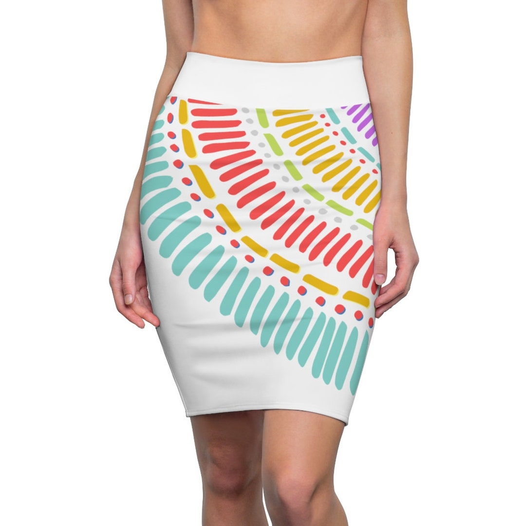 Women's Pencil Skirt, Designer Skirt, Artwear, Native American Art ...