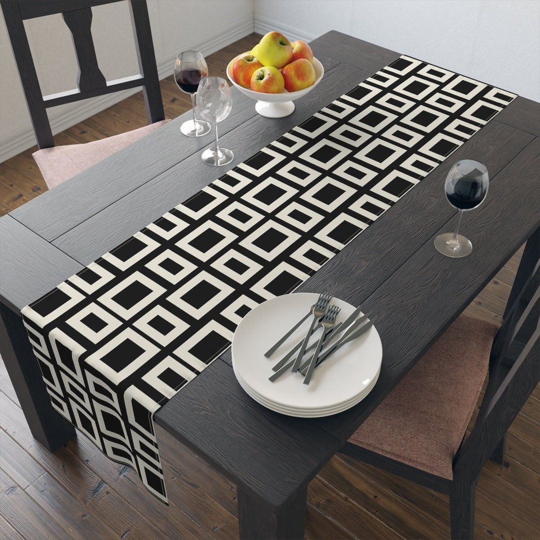 Mid Century Designer Table Runner, Retro Home Decortable Runner for ...