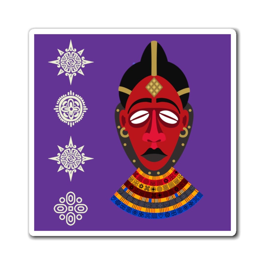 African Tribal Mask Magnet Decal, Magnet Art, Magnet Décor, Magnet ...