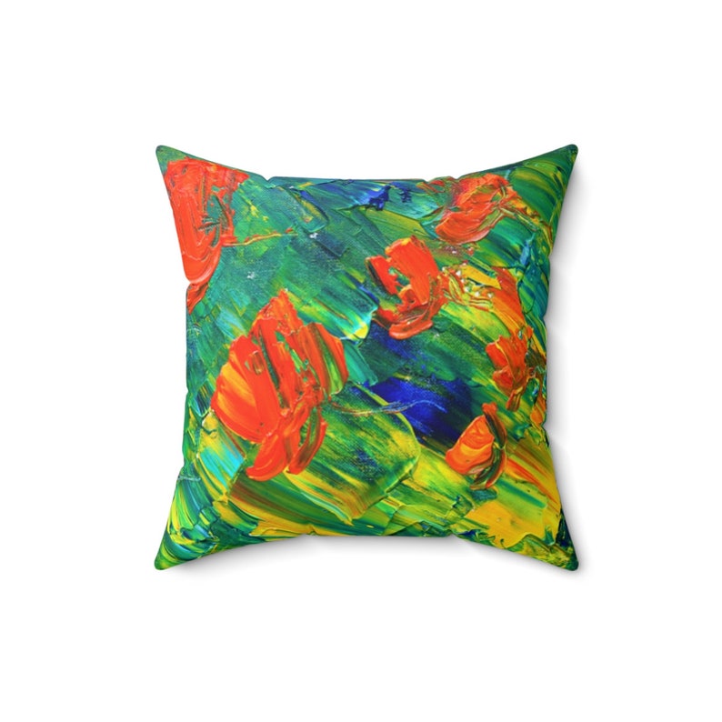 Abstract Floral Throw Pillow, Designer Accent Pillow, Elegant Home ...