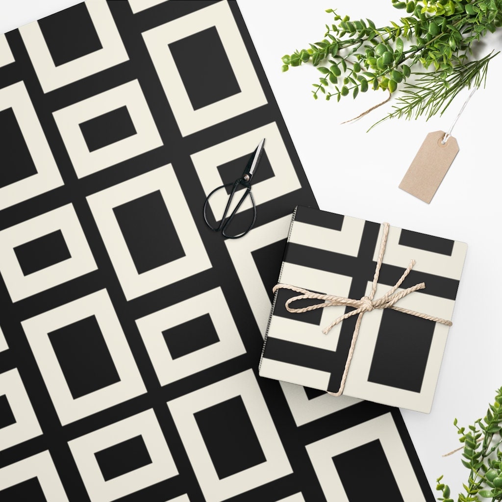 Gift Wrapping Paper Mid Century Modern Design | Etsy