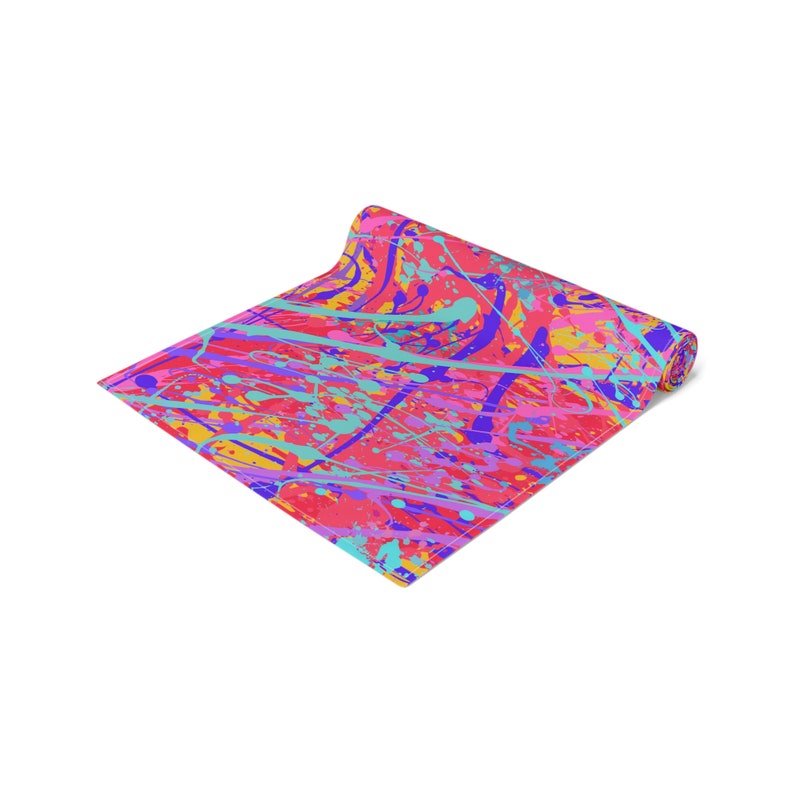 Abstract Paint Splash Designer Table Runner Retro Home - Etsy
