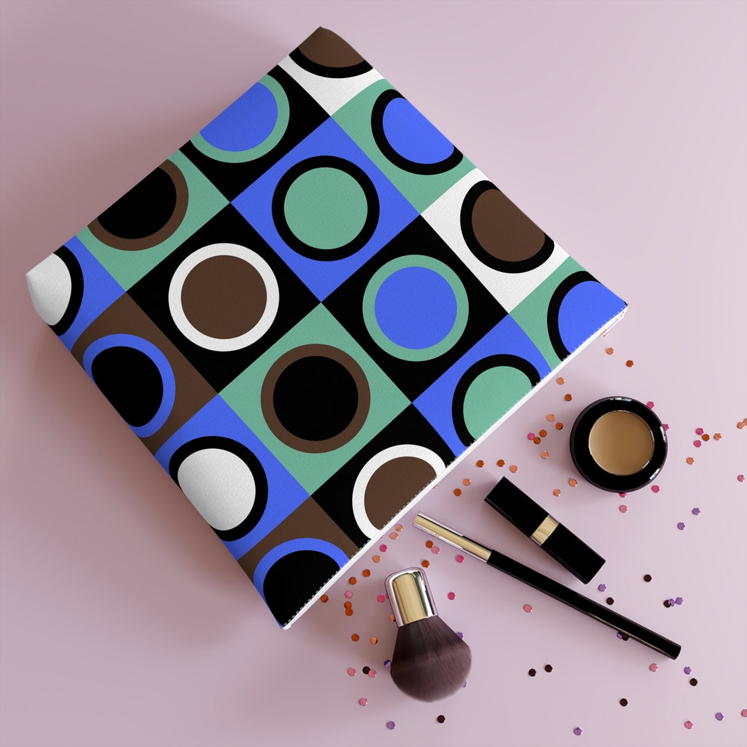 Mid Century Modern, Cotton Cosmetic Bag, Colorful Travel Pouch - Etsy