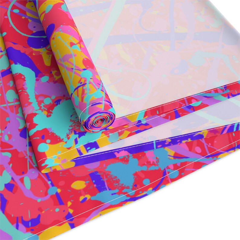 Abstract Paint Splash Designer Table Runner Retro Home - Etsy