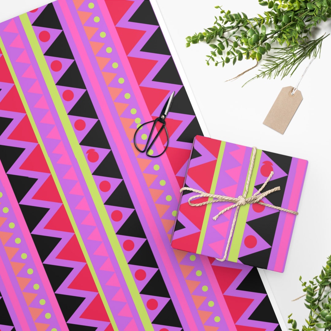 Tribal Gif Wrap, Abstract Gift Wrapping Paper, Boho Gift Wrap - Etsy