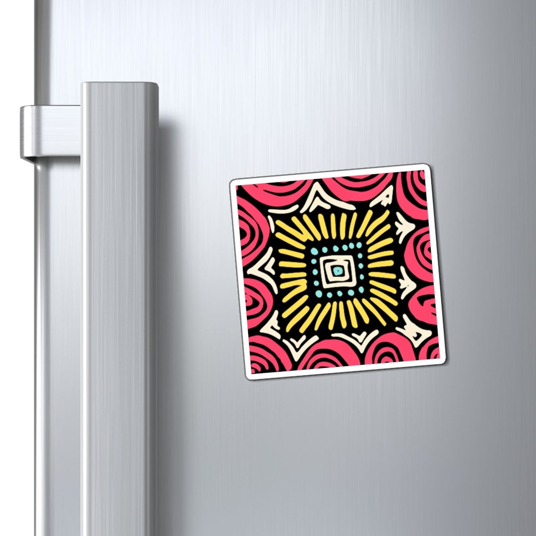 Abstract Tribal Magnet Decal, Magnet Art, Magnet Décor, Magnet Tiles ...