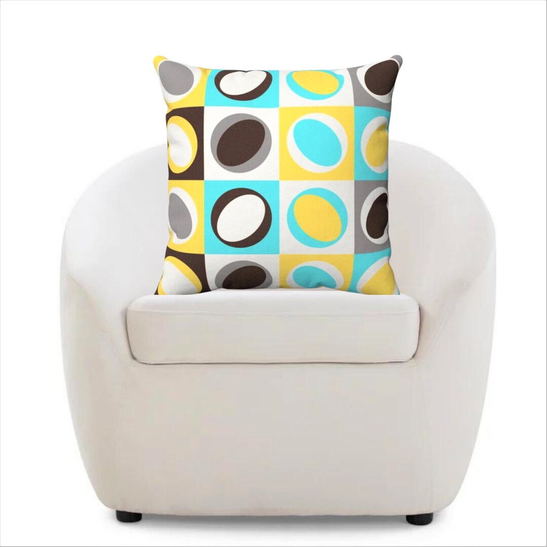 Retro Accent Pillow, Mid Century Modern Pillow, Designer Throw Pillow ...