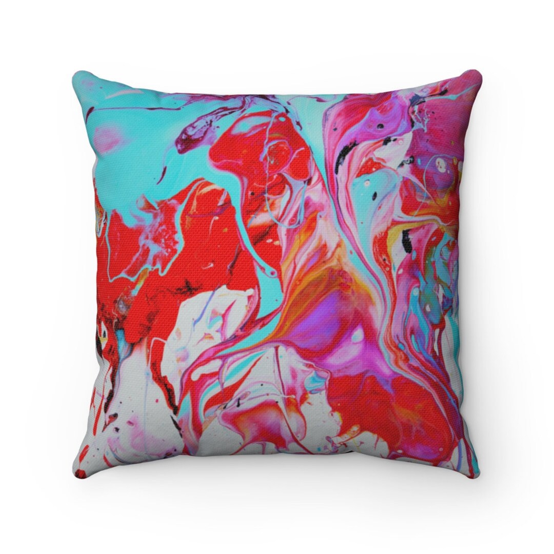 Abstract Art Pillow, Designer Throw Pillow, Boho Home Decor, Boho Chic ...