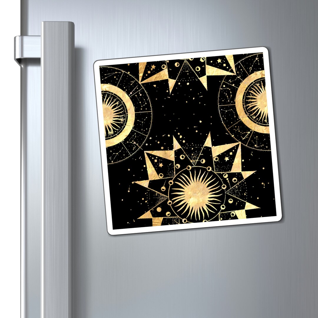 Zodiac Magnet, Celestial Moon Phase Art, Sun Sign Magnet Art, Astrology ...