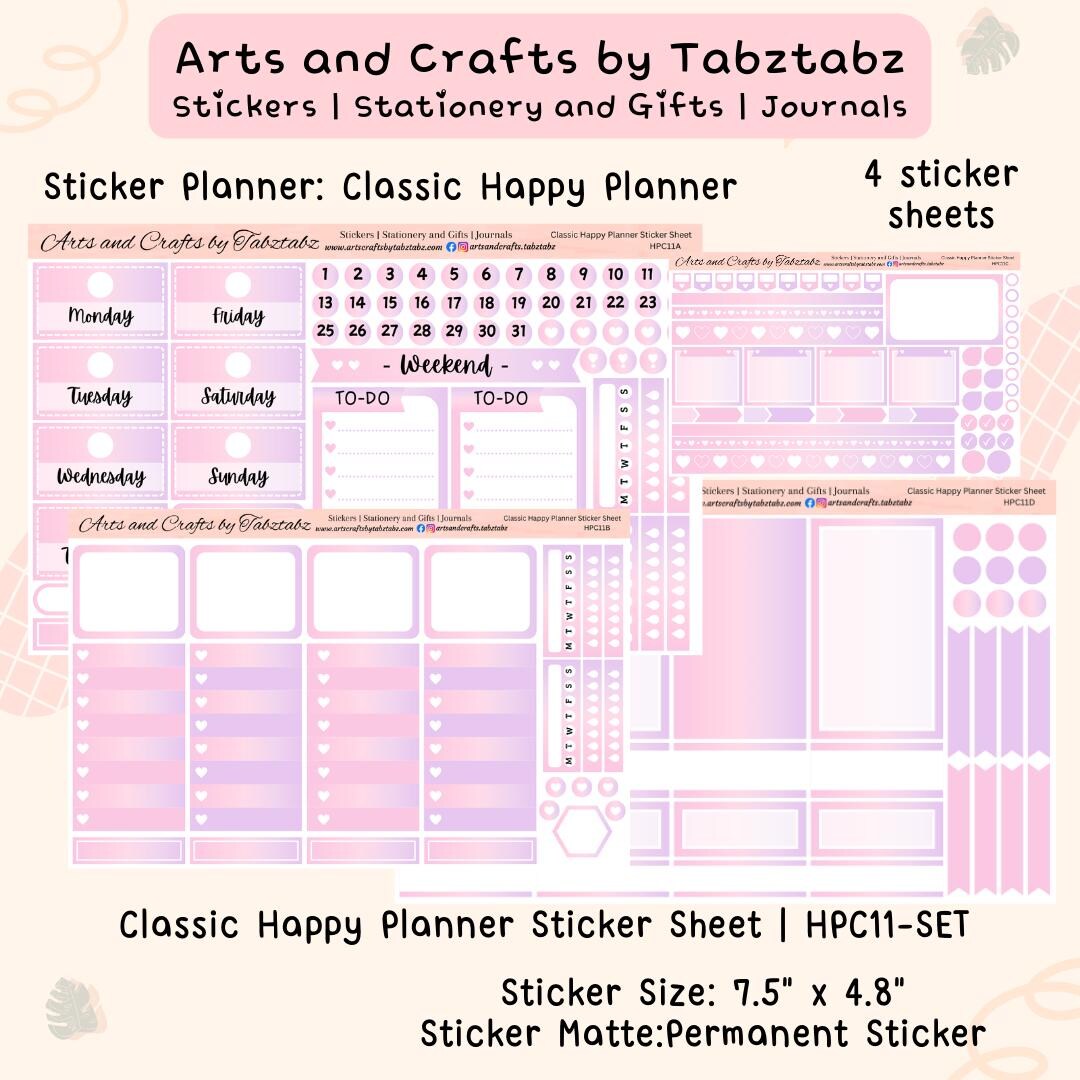 Vertical Planner Sticker | Weekly Planner Sticker Kit | HPC11 - Etsy