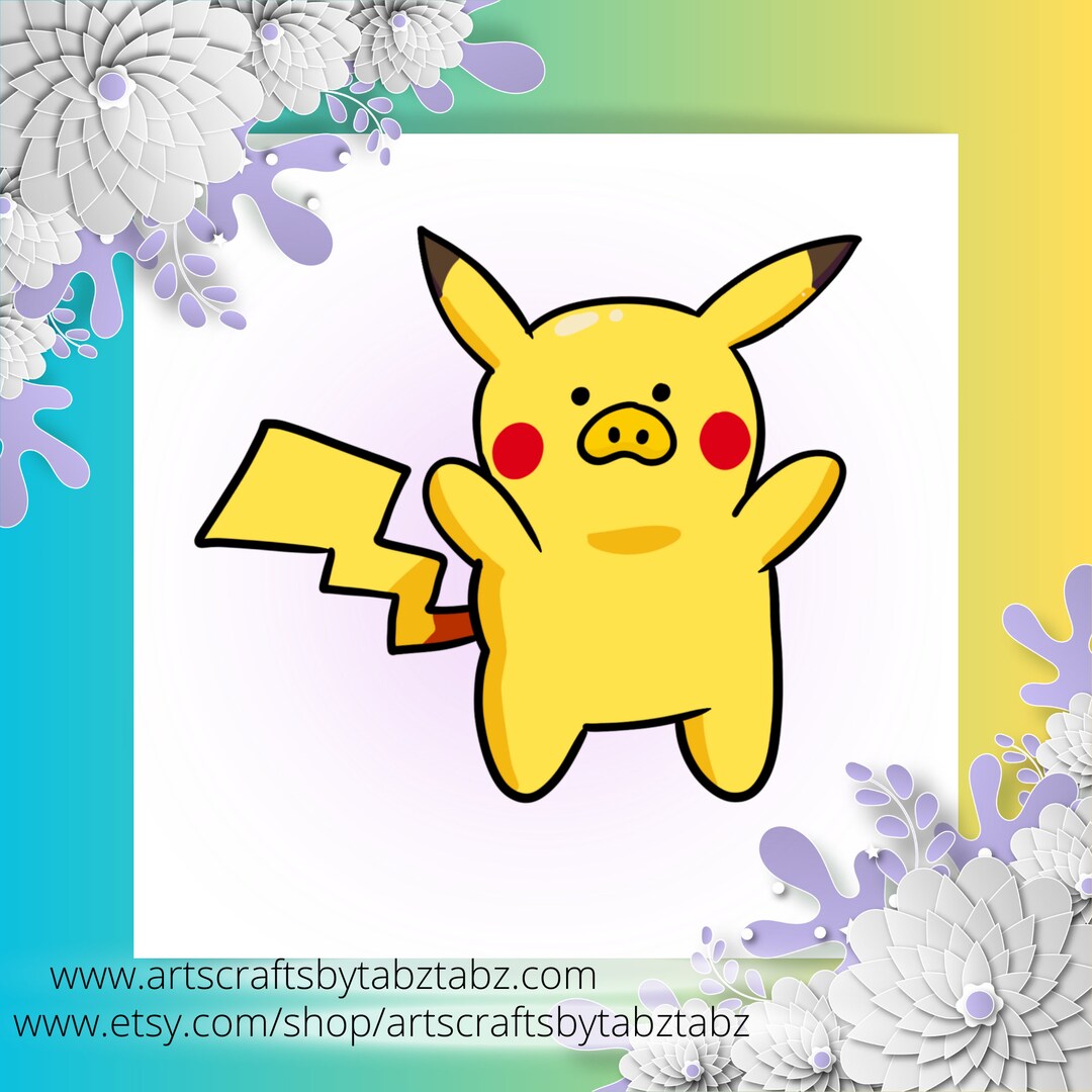 Snoey Pika Pig Vinyl Sticker Waterproof Sticker Water Bottle Sticker ...