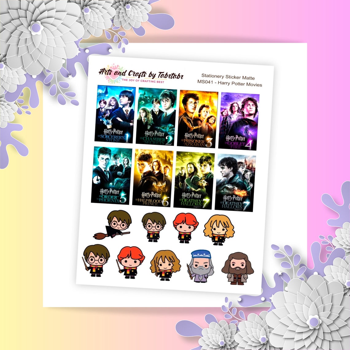 Movie Cinematic Harry Potter Collection Planner Stickers Movie Stickers ...