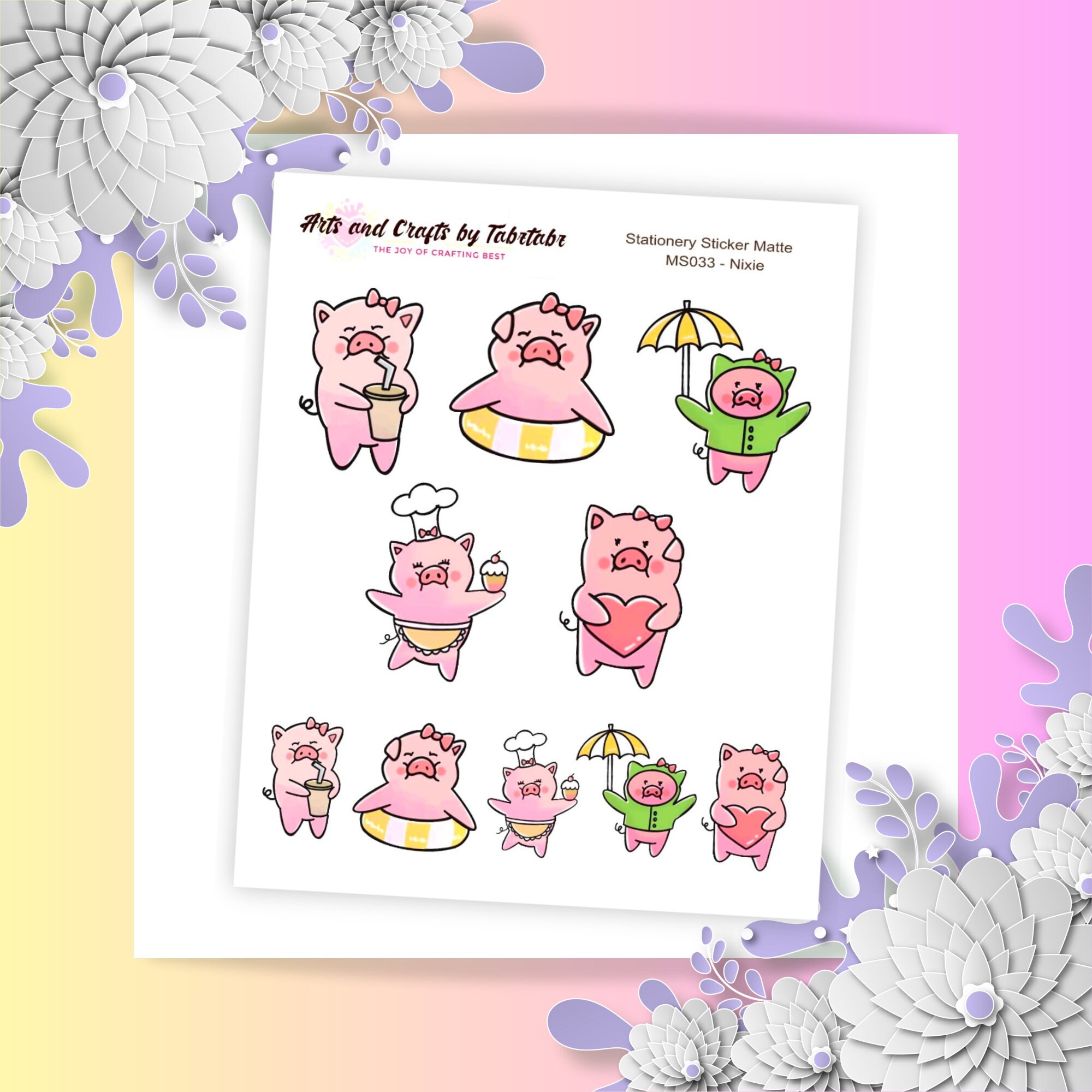 Snoey and Nixie | Planner Stickers | Pig Stickers | Bullet Stickers ...