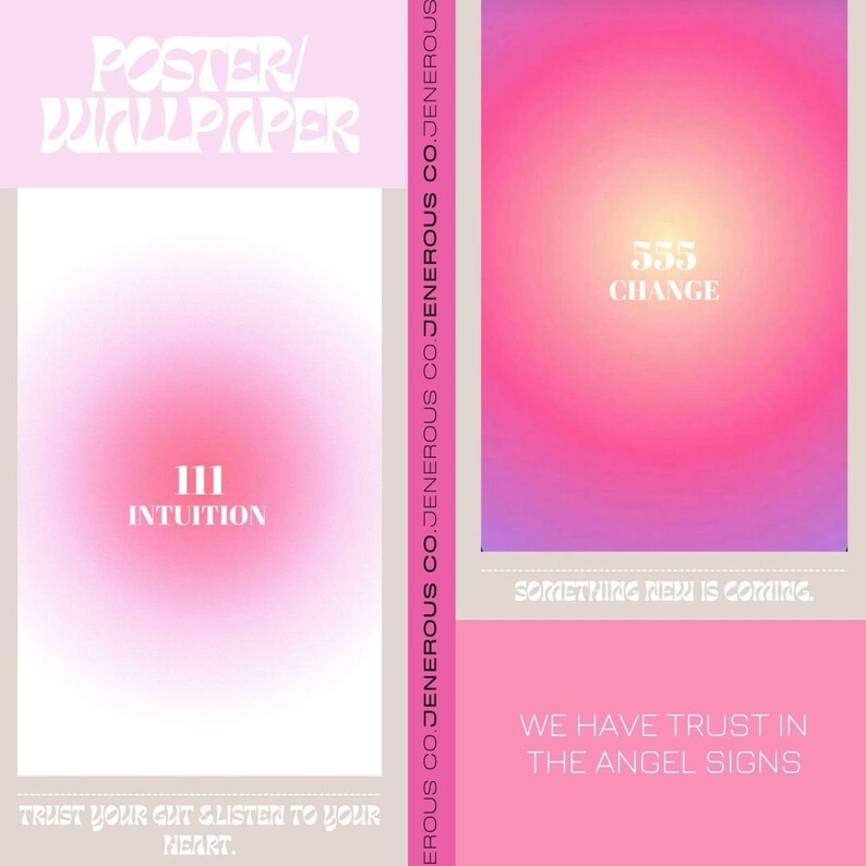 Aura With Angel Numbers Poster/wallpaper - Etsy Australia