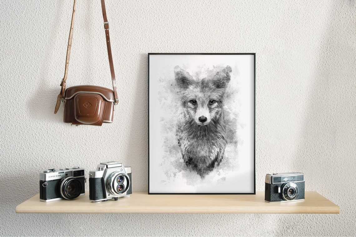 Fox Print, Fox Wall Art, Fox Wall Decor, Fox Wall Print, Woodland ...