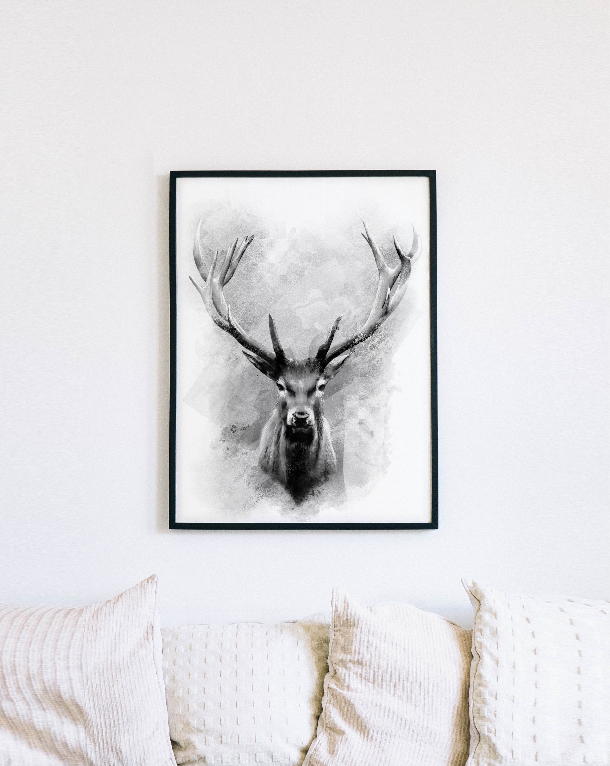 Stag Print, Stag Wall Art, Stag Wall Decor, Stag Wall Print, Woodland ...
