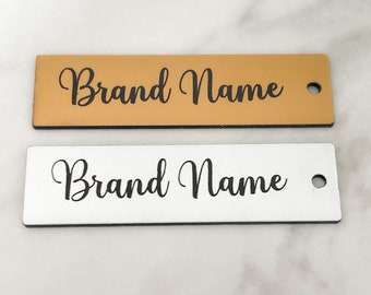 Personalised Button Tag for Crafters, Engraved Wood Buttons, Mirror or ...
