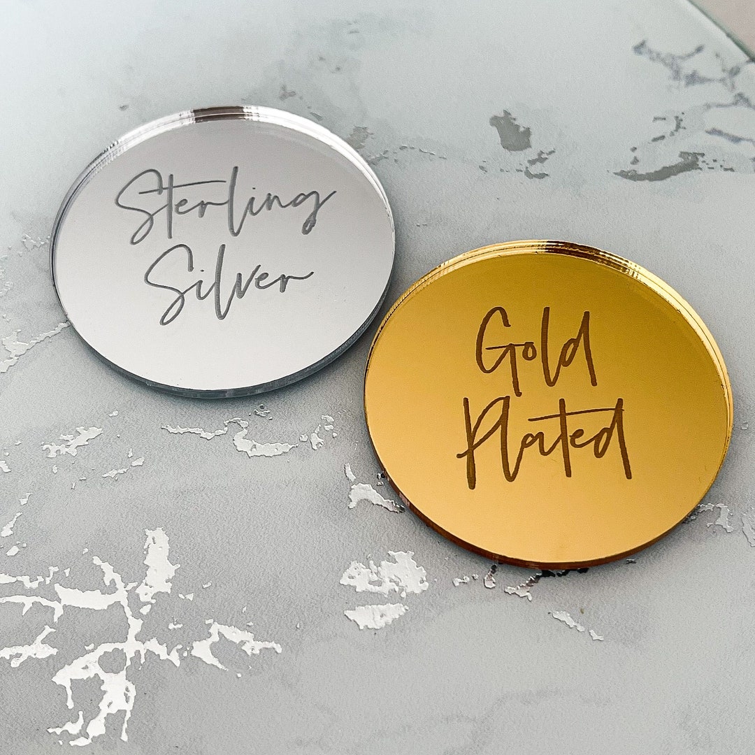 Customised Labels for Jewellery, Sterling Silver, Gold Plated, Silver ...
