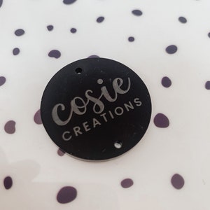 Personalised Button Tag for Crafters, Engraved Wood Buttons, Small ...