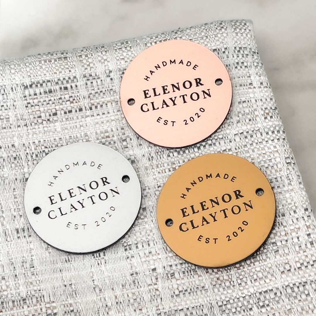 Luxury Brand Labels, Personalised Buttons, Handmade By...tags for Small ...