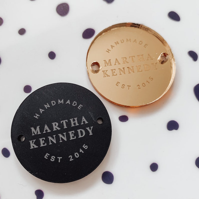 Personalised Button Tag for Crafters Engraved Wood Buttons - Etsy