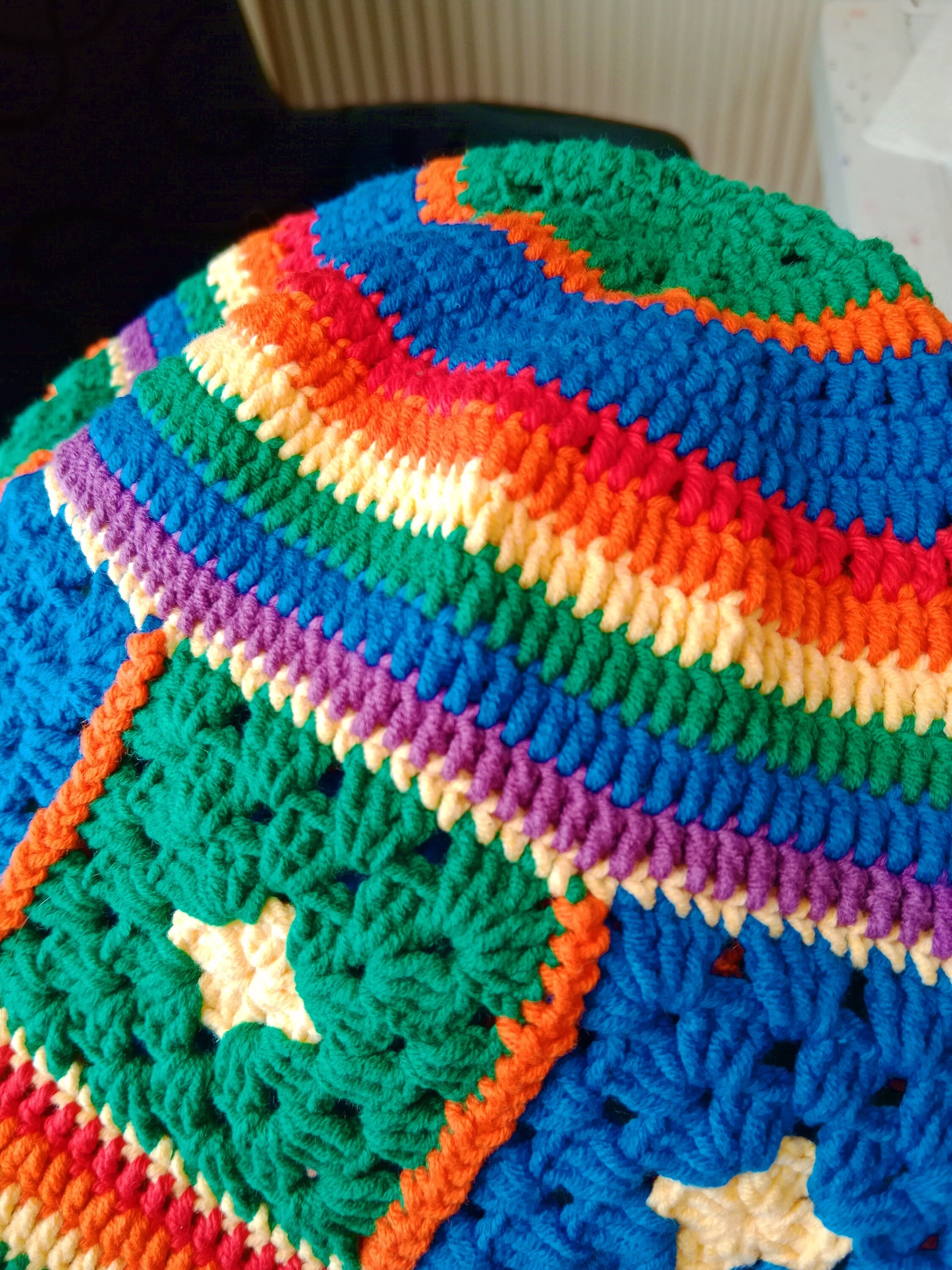 Handmade LGBT Granny Square Crochet Bucket Hat, Crochet Beanie, Crochet ...