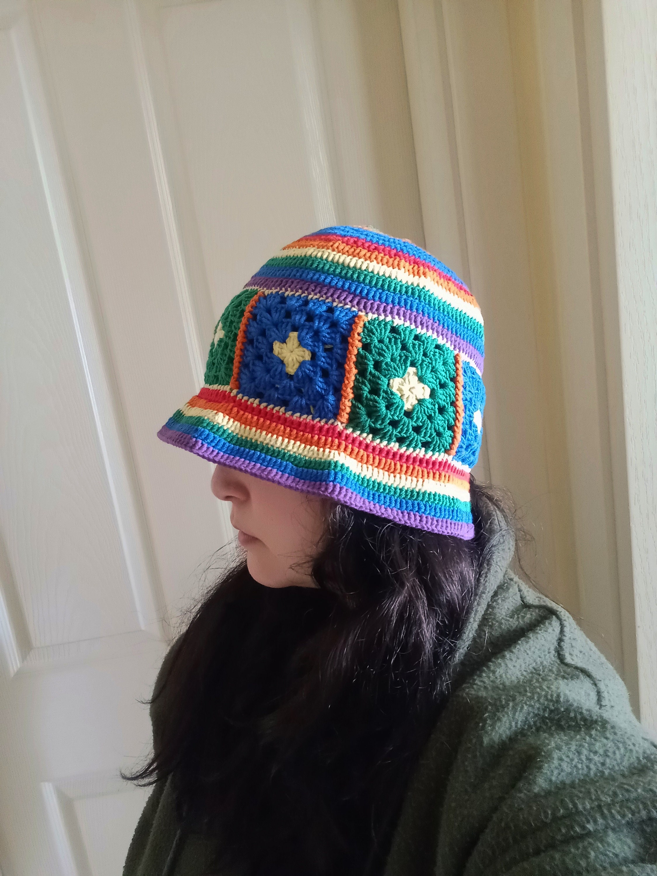 Handmade LGBT Granny Square Crochet Bucket Hat Crochet - Etsy