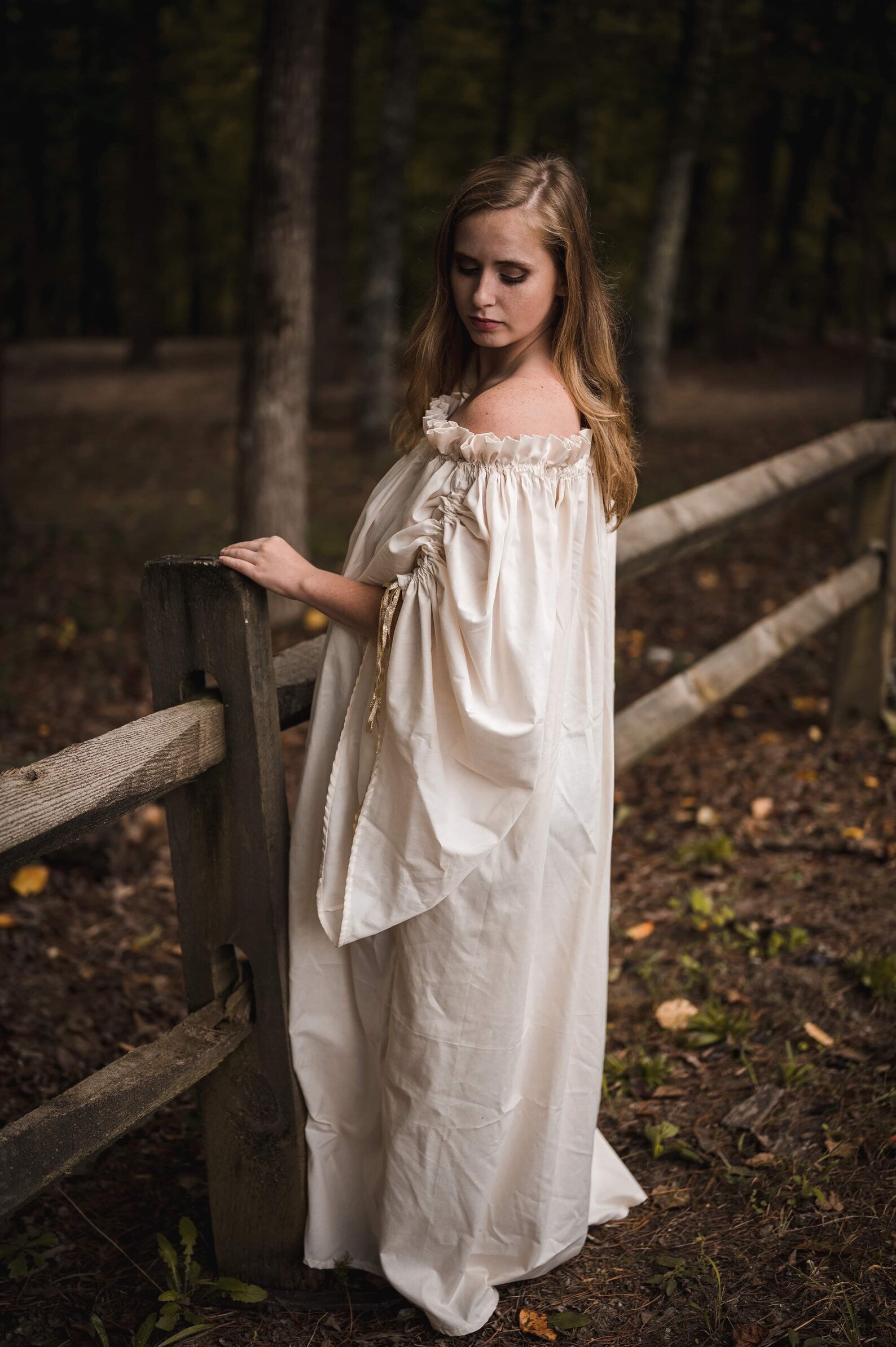 Ankle Length Chemise With Ruffle Edge Top and Gathering Angel - Etsy