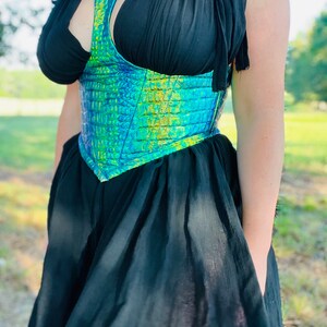 Under the Bust, Warrior Maiden Waist Cincher, Corset, Scale Detailes ...