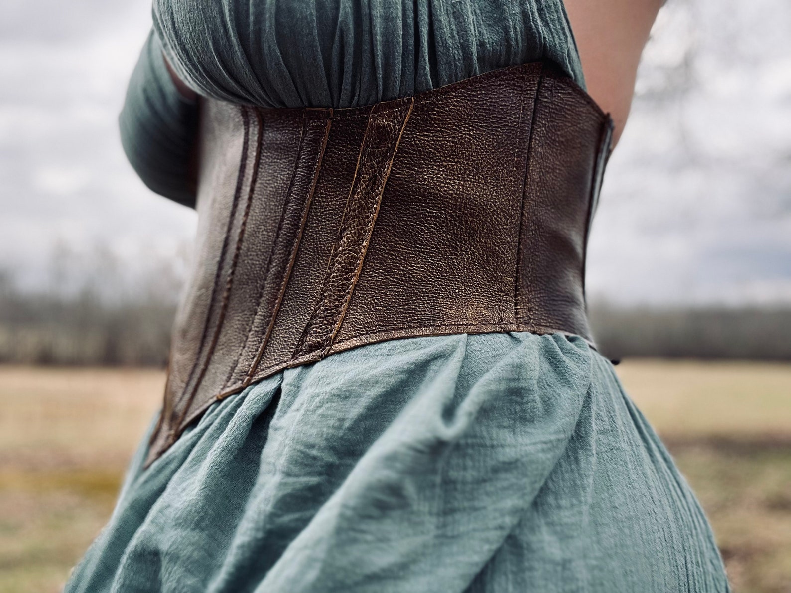 Under the Bust Leather Warrior Maiden Waist Cincher Corset - Etsy UK