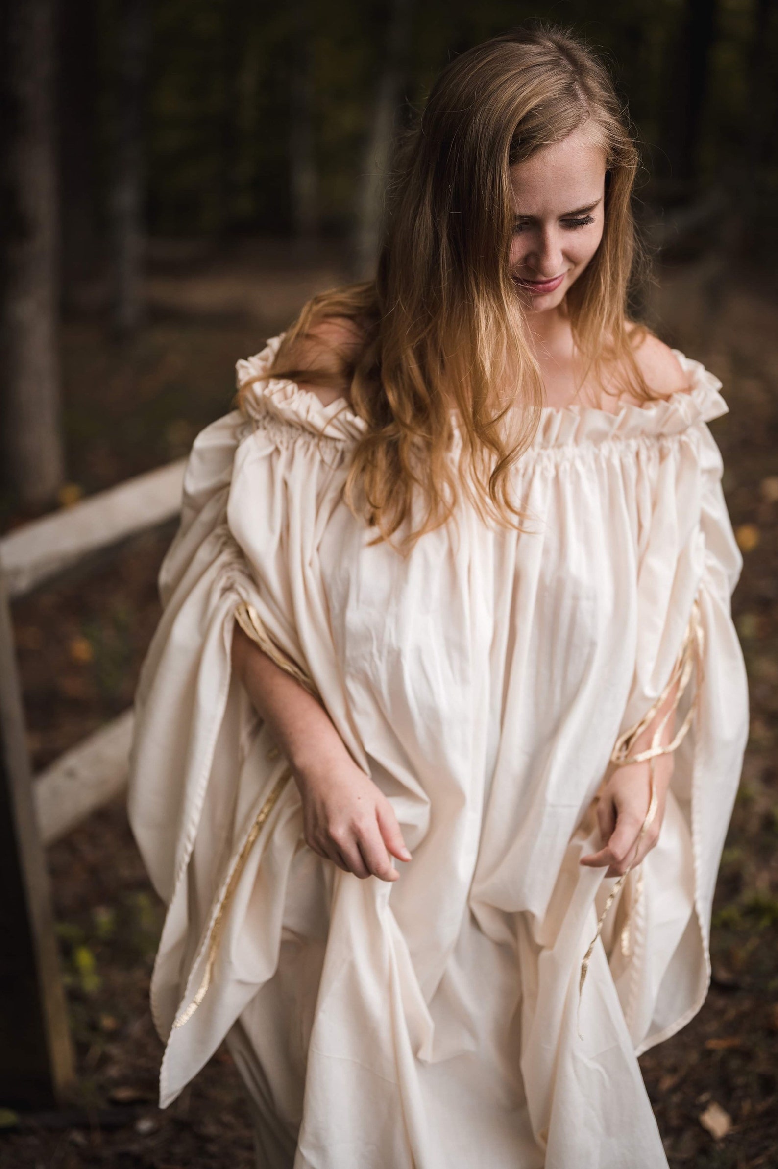 Ankle Length Chemise With Ruffle Edge Top and Gathering Angel - Etsy