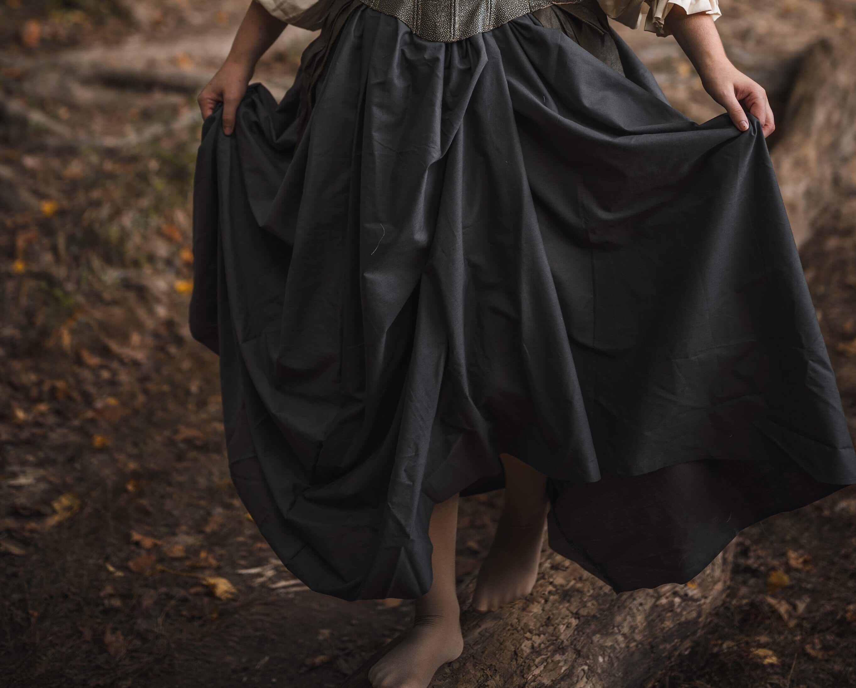 Basic Full Length Skirt Elastic or Drawstring Waistelf | Etsy