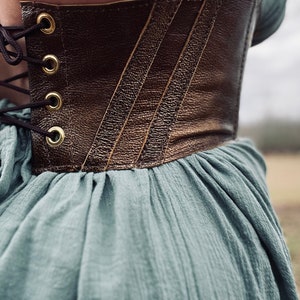 Under the Bust, Leather Warrior Maiden Waist Cincher, Corset, Greek ...