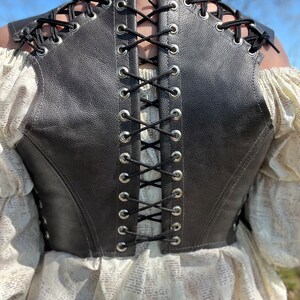 Leather Warrior Maiden Bustier, Corset, Over the Bust, Demi Cup Style ...