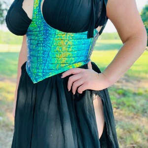 Under the Bust, Warrior Maiden Waist Cincher, Corset, Scale Detailes ...