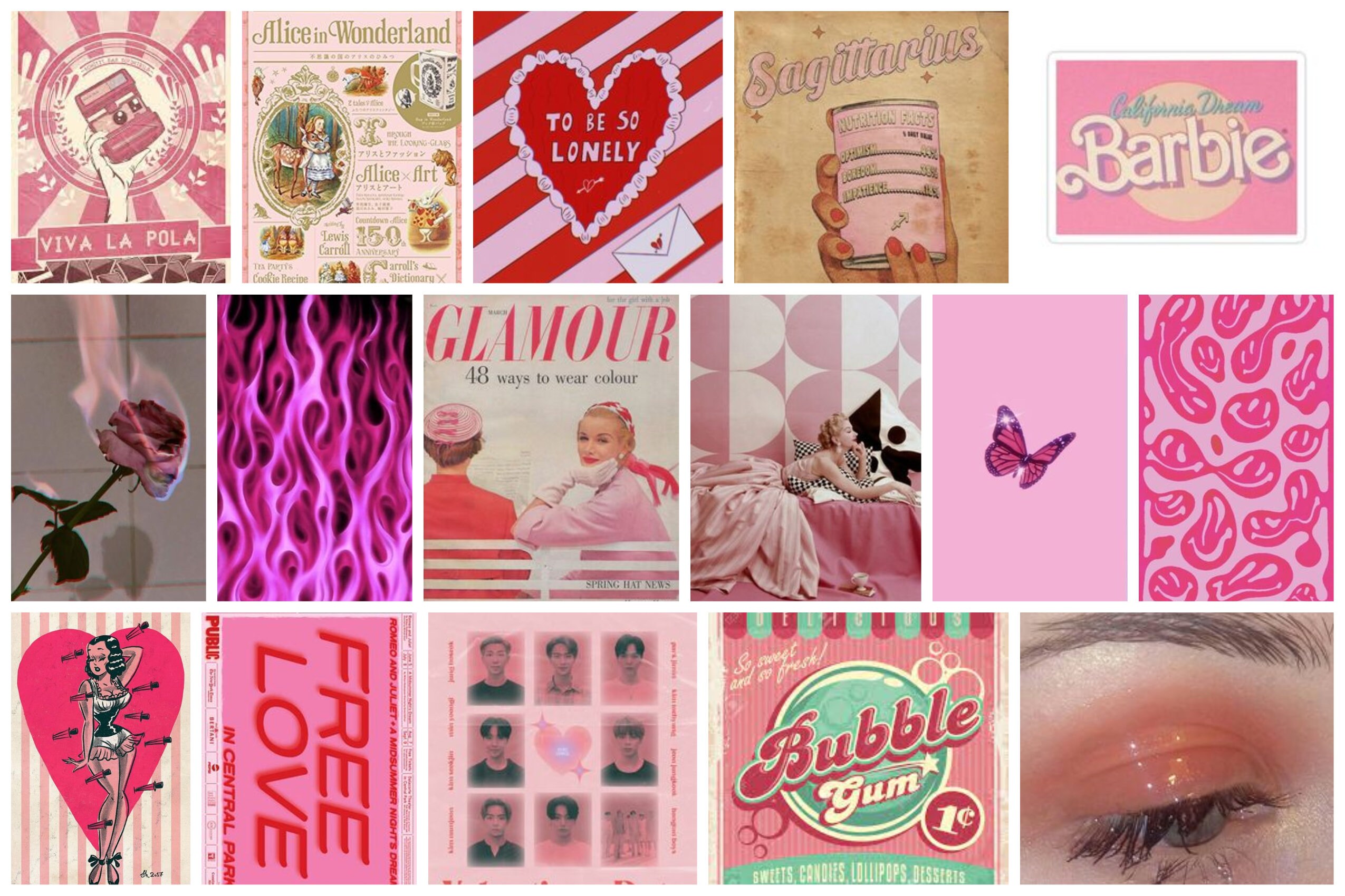 RETRO boujee wall collage kit BRATZ digital collage kit | Etsy