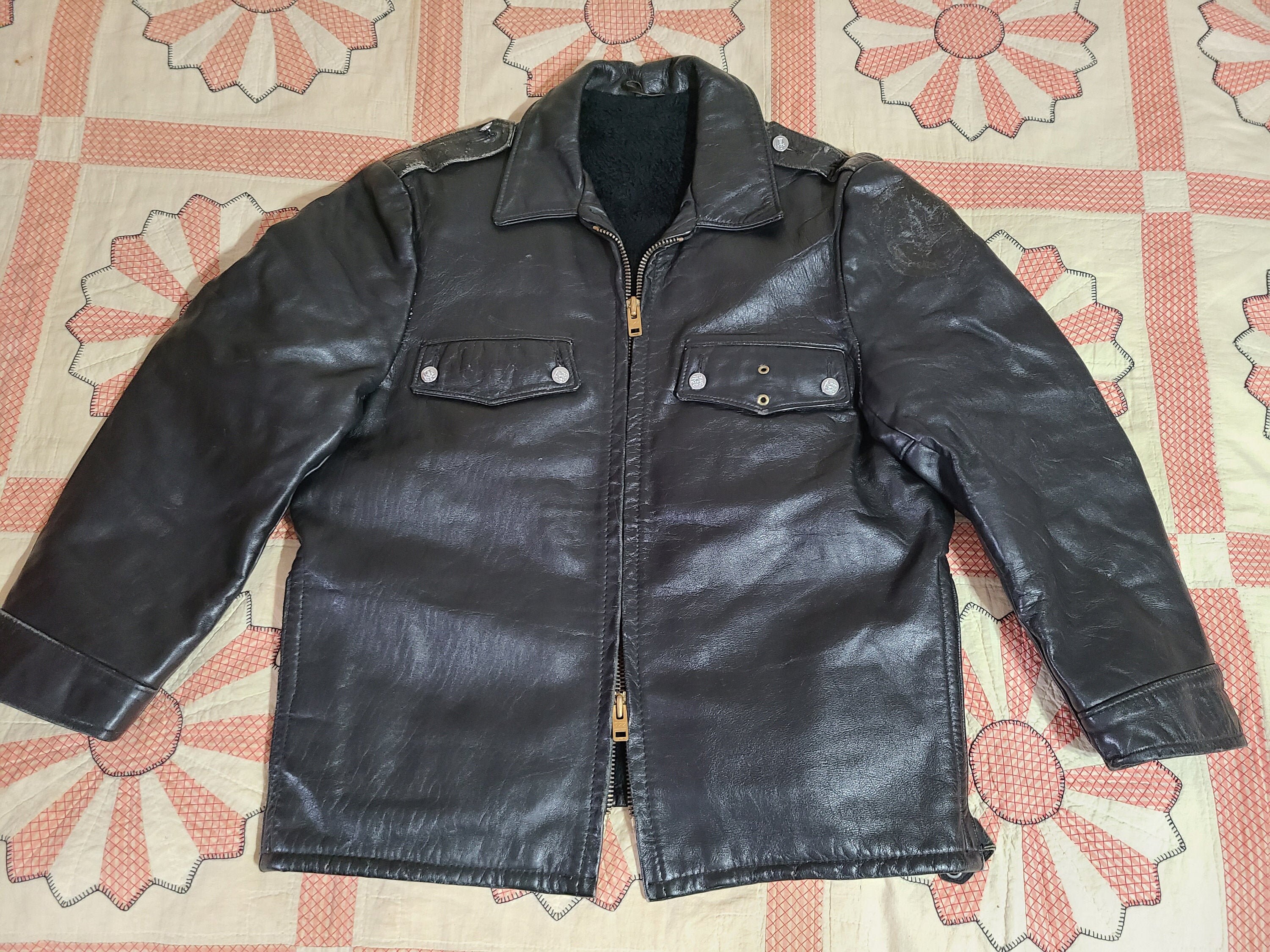 Police Leather Jacket for sale | Only 2 left at -60%
