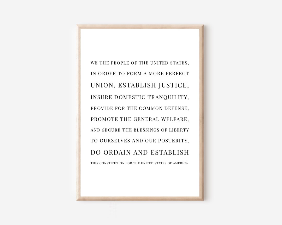 The Preamble SVG/PNG/PDF. Montessori Nursery. Educational Wall Art ...