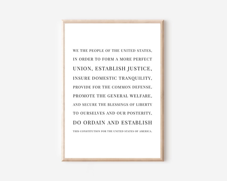 The Preamble SVG/PNG/PDF. Montessori Nursery. Educational Wall Art ...